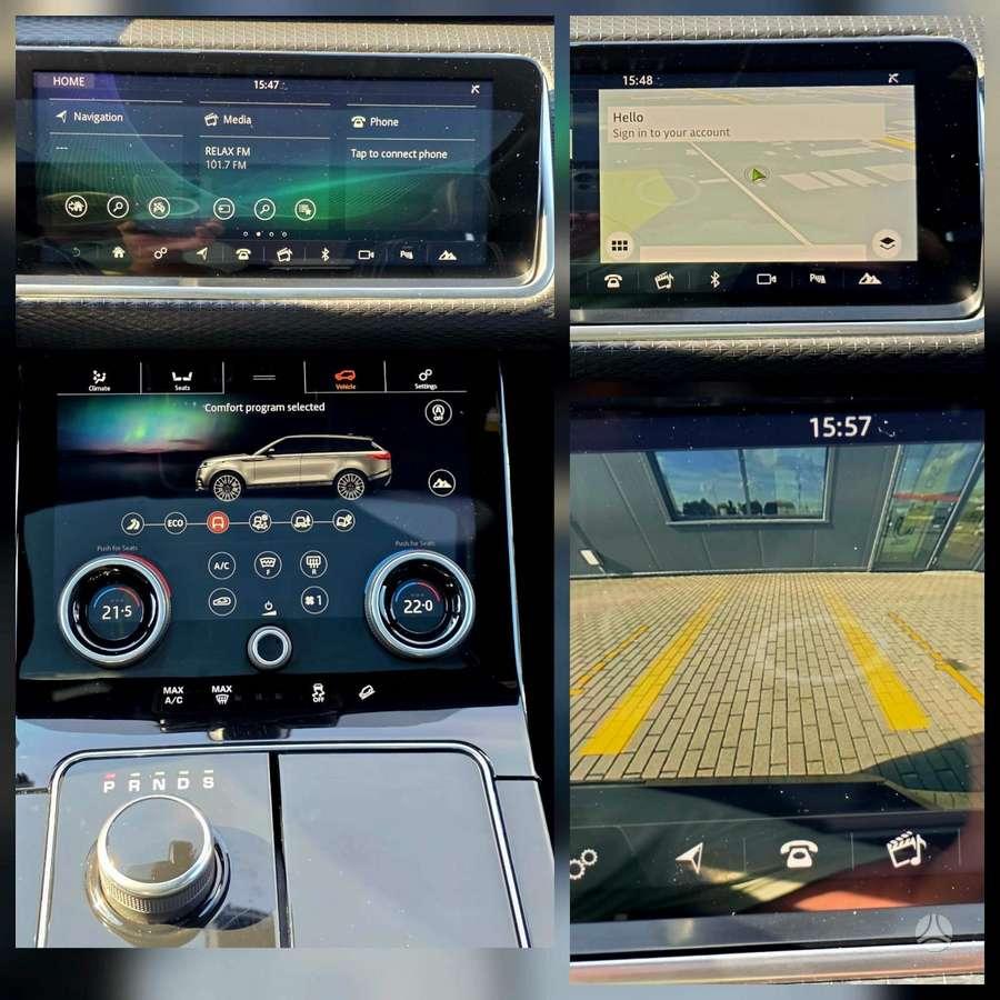 Black Land Rover Range Rover Velar 2018 in Siauliai, with an engine capacity of 2.00 L and mileage of 159 thousand km for 19250 €, photo 19 on AUTOMOTO.COM.LV