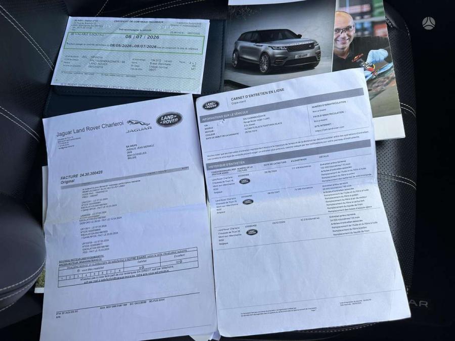 Black Land Rover Range Rover Velar 2019 in Kaunas, with an engine capacity of 2.00 L and mileage of 220 thousand km for 19350 €, photo 31 on AUTOMOTO.COM.LV