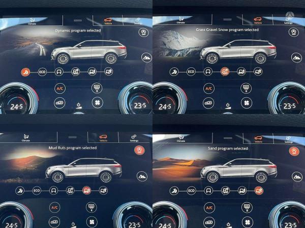 Melns Land Rover Range Rover Velar 2019 Marijampole, ar dzinēja tilpumu 2.00 L un nobraukumu 149 tūkst. km par 19990 €, foto 6 vietnē AUTOMOTO.COM.LV
