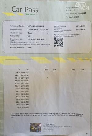 Melns Land Rover Range Rover Velar 2020 Viļņa, ar dzinēja tilpumu 2.00 L un nobraukumu 157 tūkst. km par 21300 €, foto 30 vietnē AUTOMOTO.COM.LV