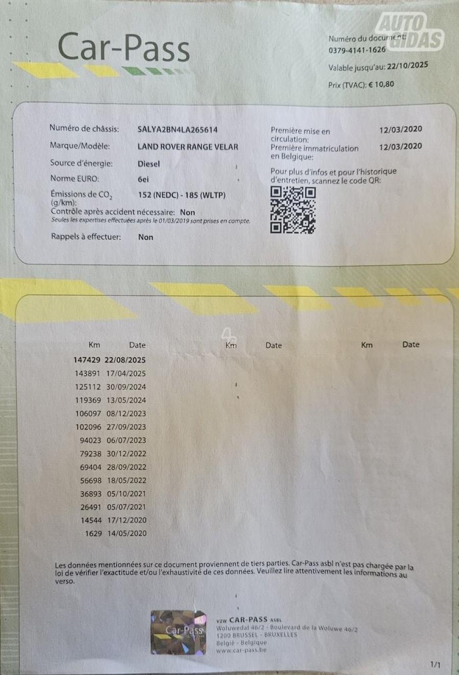 Melns Land Rover Range Rover Velar 2020 Viļņa, ar dzinēja tilpumu 2.00 L un nobraukumu 157 tūkst. km par 21300 €, foto 30 vietnē AUTOMOTO.COM.LV