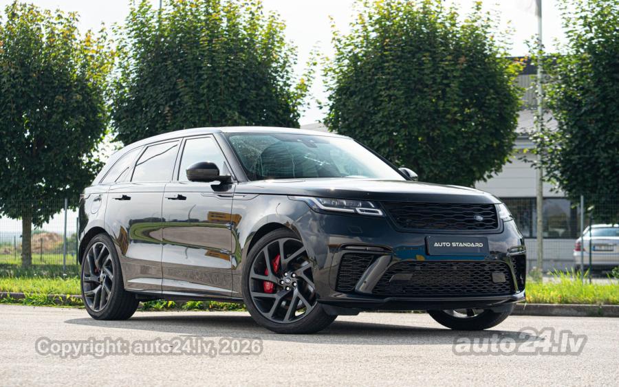 Melns Land Rover Range Rover Velar 2020 Tartu, ar dzinēja tilpumu 5.00 L un nobraukumu 55 tūkst. km par 46200 €, foto 1 vietnē AUTOMOTO.COM.LV