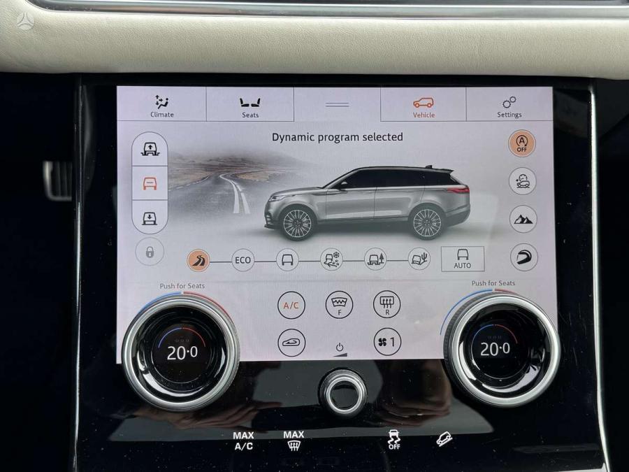 Brown Land Rover Range Rover Velar 2017 in Siauliai, with an engine capacity of 3.00 L and mileage of 156 thousand km for 23990 €, photo 25 on AUTOMOTO.COM.LV