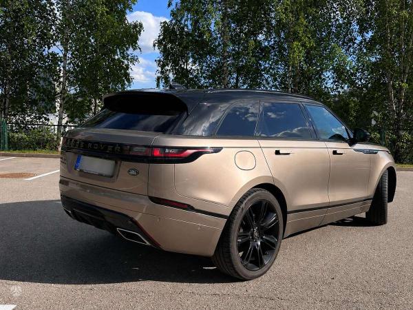 Land Rover Range Rover Velar 2017 in Vilnius on AUTOMOTO.COM.LV Brown Land Rover Range Rover Velar 2017 in Vilnius, with an engine capacity of 2.99 L and mileage of 187 thousand km for 28200 €, photo 4 on AUTOMOTO.COM.LV