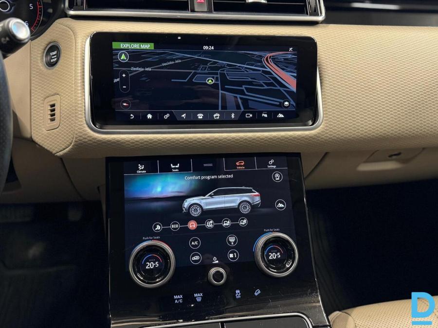 Brown Land Rover Range Rover Velar 2018 in Marupe, with an engine capacity of 2.00 L and mileage of 63 thousand km for 29900 €, photo 9 on AUTOMOTO.COM.LV