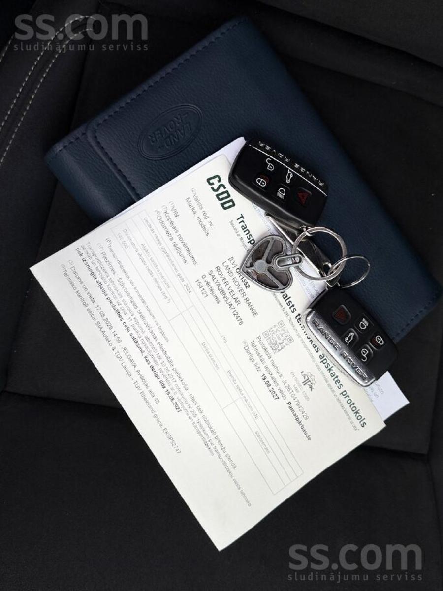 Grey Land Rover Range Rover Velar 2017 in Jelgava, with an engine capacity of 2.00 L and mileage of 154 thousand km for 19800 €, photo 34 on AUTOMOTO.COM.LV