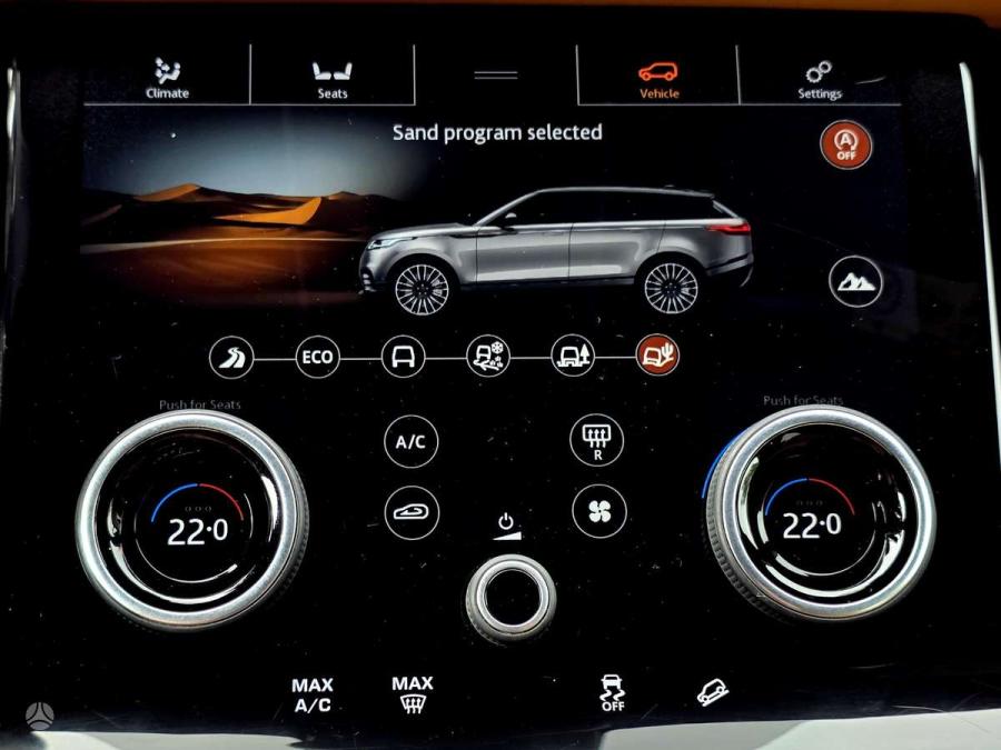 Pelēks Land Rover Range Rover Velar 2018 Tauragė, ar dzinēja tilpumu 2.00 L un nobraukumu 168 tūkst. km par 19600 €, foto 21 vietnē AUTOMOTO.COM.LV