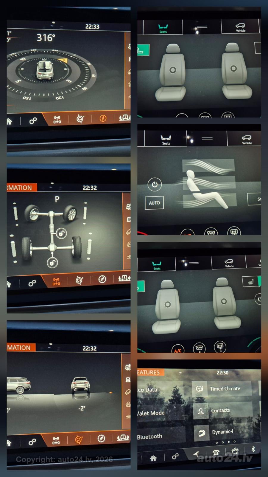 Grey Land Rover Range Rover Velar 2018 in Tartu, with an engine capacity of 3.00 L and mileage of 132 thousand km for 29900 €, photo 12 on AUTOMOTO.COM.LV
