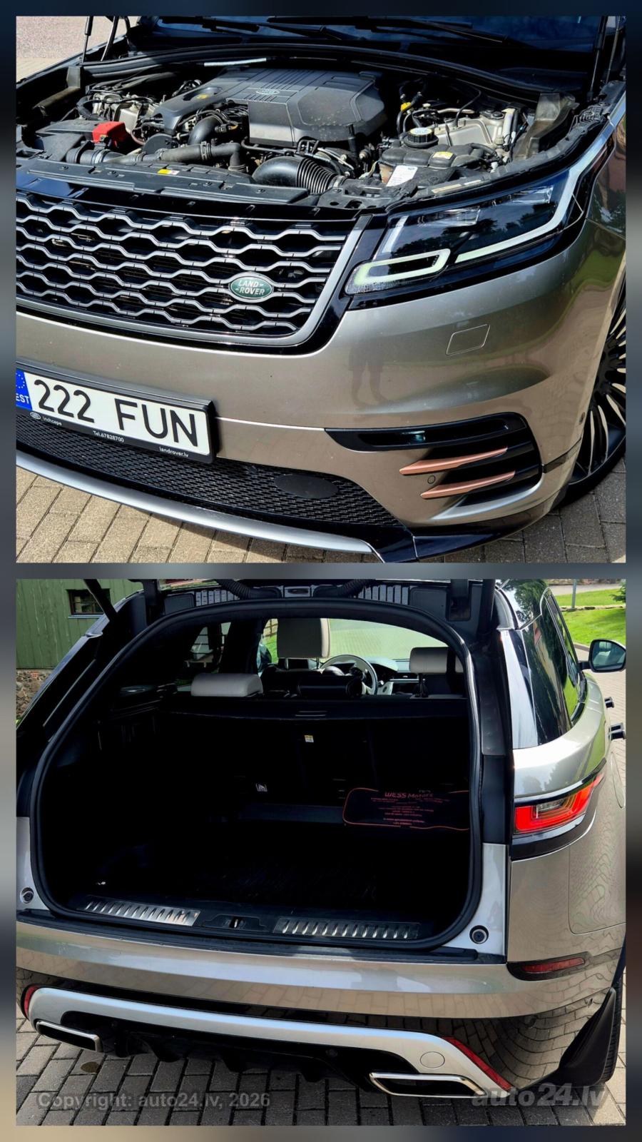 Grey Land Rover Range Rover Velar 2018 in Tartu, with an engine capacity of 3.00 L and mileage of 132 thousand km for 29900 €, photo 29 on AUTOMOTO.COM.LV