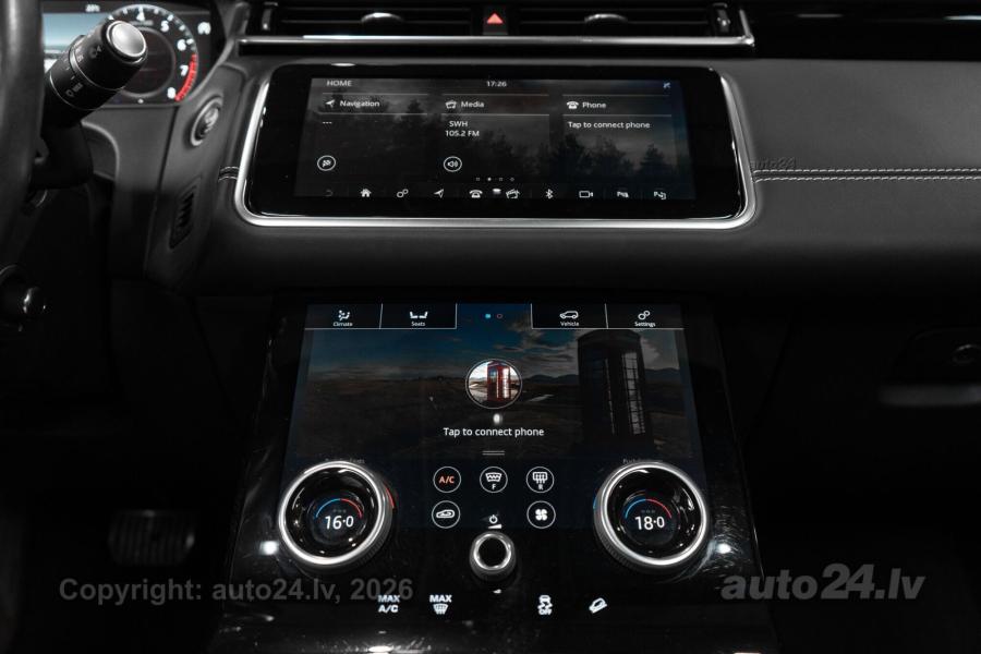 Pelēks Land Rover Range Rover Velar 2018 Rīga, ar dzinēja tilpumu 2.00 L un nobraukumu 75 tūkst. km par 29500 €, foto 25 vietnē AUTOMOTO.COM.LV