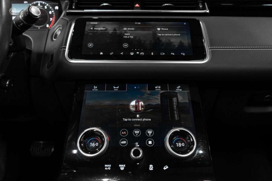 Pelēks Land Rover Range Rover Velar 2018 Rīga, ar dzinēja tilpumu 2.00 L un nobraukumu 75 tūkst. km par 29500 €, foto 27 vietnē AUTOMOTO.COM.LV
