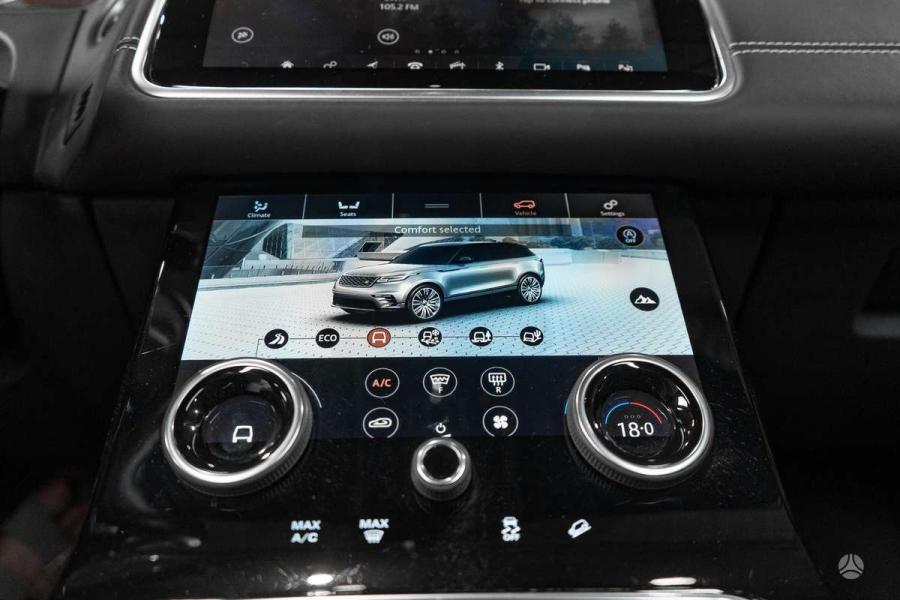 Pelēks Land Rover Range Rover Velar 2018 Rīga, ar dzinēja tilpumu 2.00 L un nobraukumu 75 tūkst. km par 29500 €, foto 31 vietnē AUTOMOTO.COM.LV
