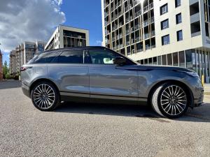 Grey Land Rover Range Rover Velar 2018 in Vilnius, with an engine capacity of 2.99 L and mileage of 109 thousand km for 27400 €, photo 4 on AUTOMOTO.COM.LV