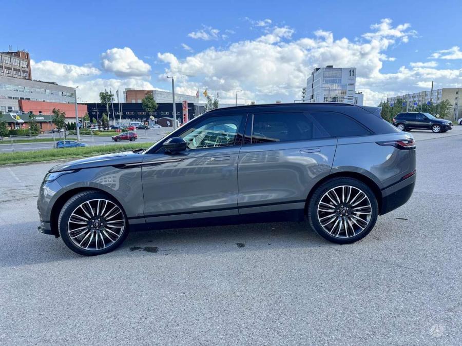 Grey Land Rover Range Rover Velar 2018 in Vilnius, with an engine capacity of 2.99 L and mileage of 109 thousand km for 27400 €, photo 5 on AUTOMOTO.COM.LV