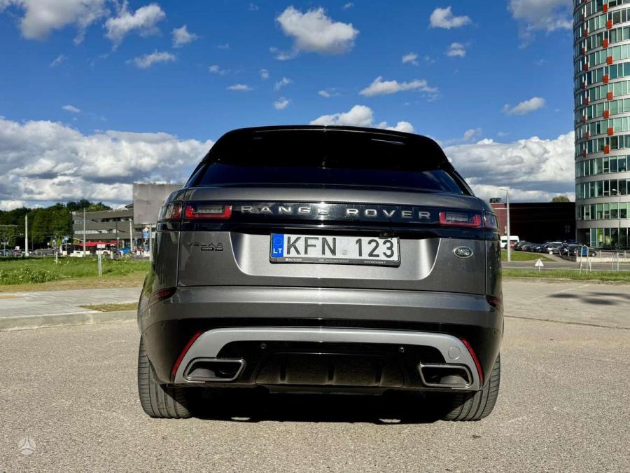 Grey Land Rover Range Rover Velar 2018 in Vilnius, with an engine capacity of 2.99 L and mileage of 109 thousand km for 27400 €, photo 10 on AUTOMOTO.COM.LV