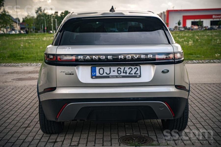 Pelēks Land Rover Range Rover Velar 2019 Rīga, ar dzinēja tilpumu 2.00 L un nobraukumu 0 tūkst. km par 24990 €, foto 6 vietnē AUTOMOTO.COM.LV
