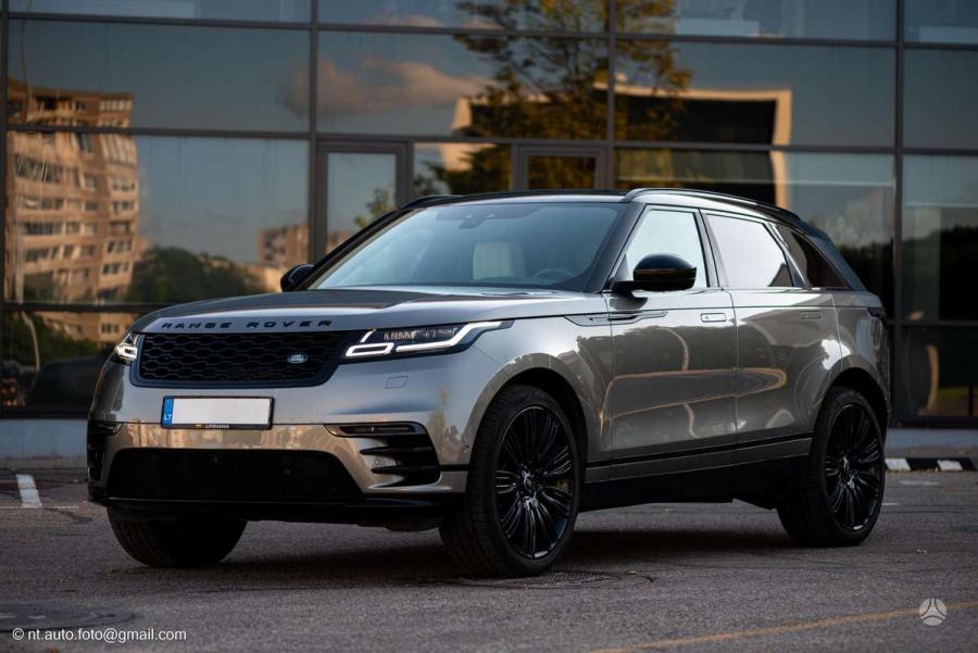 Pelēks Land Rover Range Rover Velar 2019 Viļņa, ar dzinēja tilpumu 3.00 L un nobraukumu 82 tūkst. km par 29500 €, foto 1 vietnē AUTOMOTO.COM.LV