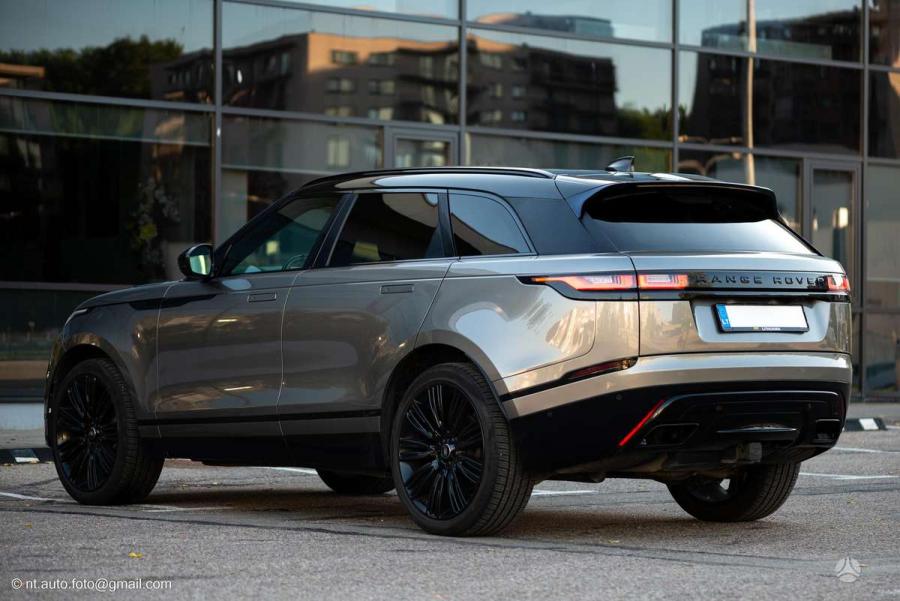 Pelēks Land Rover Range Rover Velar 2019 Viļņa, ar dzinēja tilpumu 3.00 L un nobraukumu 82 tūkst. km par 29500 €, foto 5 vietnē AUTOMOTO.COM.LV