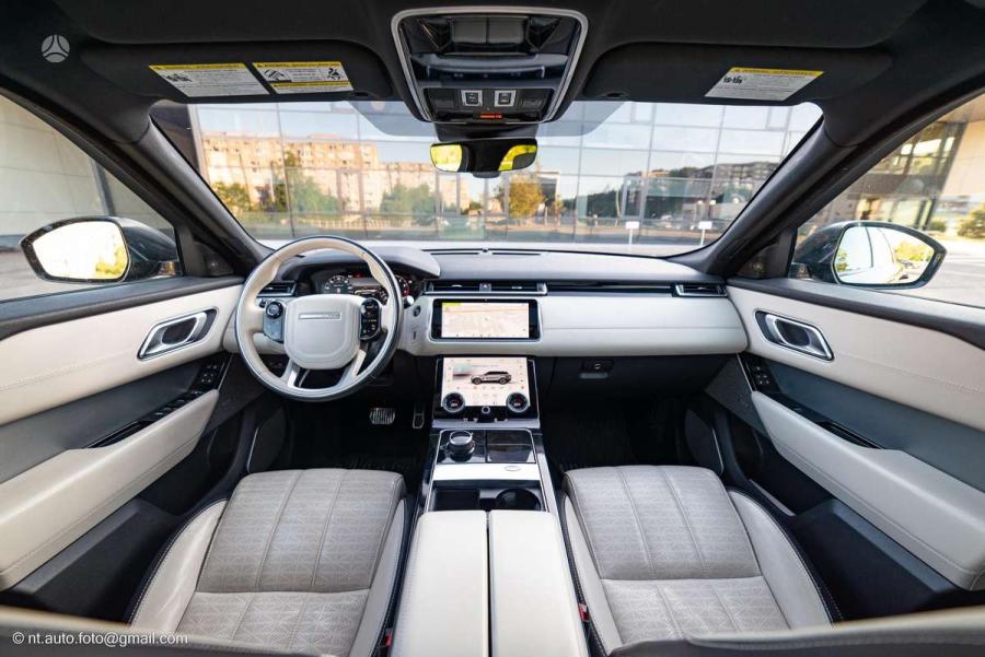 Pelēks Land Rover Range Rover Velar 2019 Viļņa, ar dzinēja tilpumu 3.00 L un nobraukumu 82 tūkst. km par 29500 €, foto 10 vietnē AUTOMOTO.COM.LV
