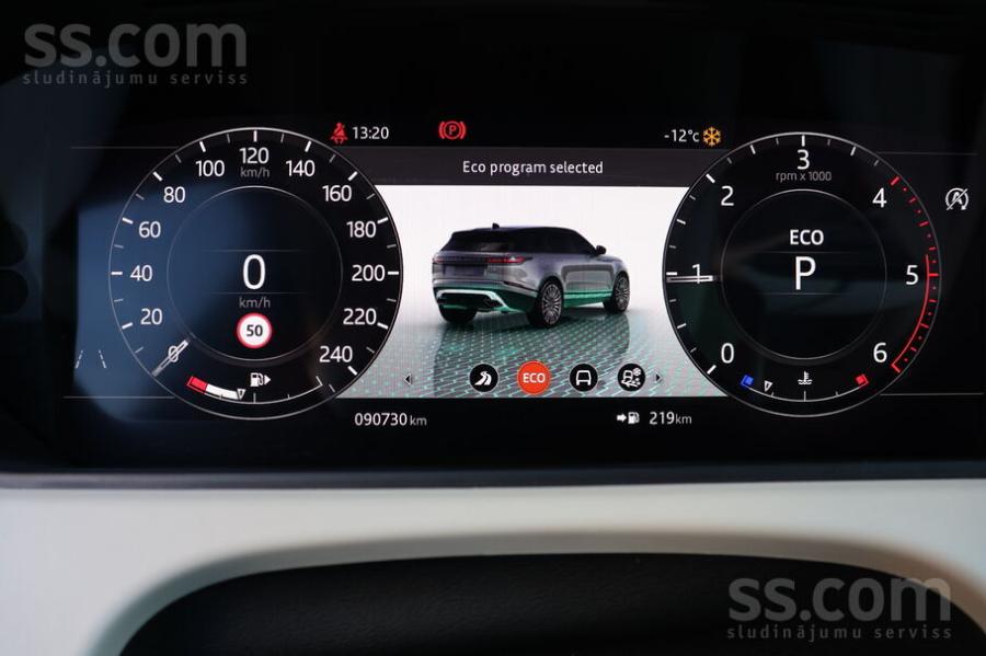 Pelēks Land Rover Range Rover Velar 2020 Rīga, ar dzinēja tilpumu 2.00 L un nobraukumu 91 tūkst. km par 35450 €, foto 14 vietnē AUTOMOTO.COM.LV