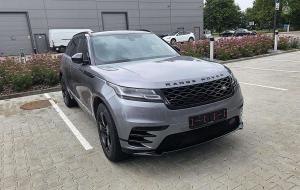 Grey Land Rover Range Rover Velar 2020 in Vilnius, with an engine capacity of 2.00 L and mileage of 57 thousand km for 27900 €, photo 4 on AUTOMOTO.COM.LV