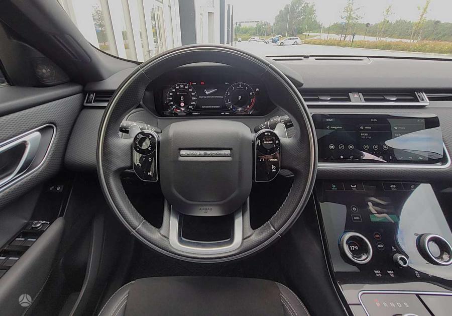 Grey Land Rover Range Rover Velar 2020 in Vilnius, with an engine capacity of 2.00 L and mileage of 57 thousand km for 27900 €, photo 19 on AUTOMOTO.COM.LV