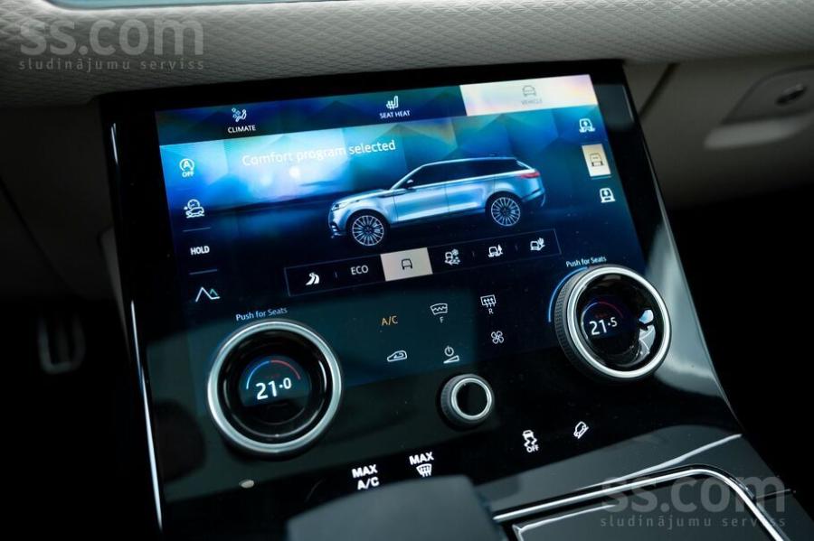 Pelēks Land Rover Range Rover Velar 2023 Rīga, ar dzinēja tilpumu 2.00 L un nobraukumu 24 tūkst. km par 39990 €, foto 20 vietnē AUTOMOTO.COM.LV