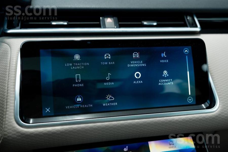 Pelēks Land Rover Range Rover Velar 2023 Rīga, ar dzinēja tilpumu 2.00 L un nobraukumu 24 tūkst. km par 39990 €, foto 28 vietnē AUTOMOTO.COM.LV
