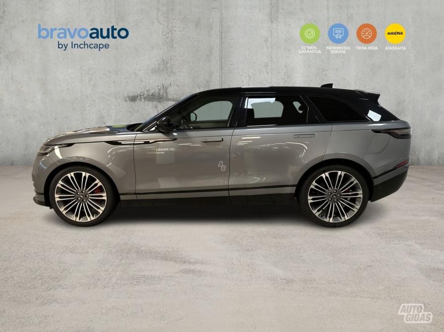 Grey Land Rover Range Rover Velar 2024 in Vilnius, with an engine capacity of 3.00 L and mileage of 18 thousand km for 81800 €, photo 2 on AUTOMOTO.COM.LV