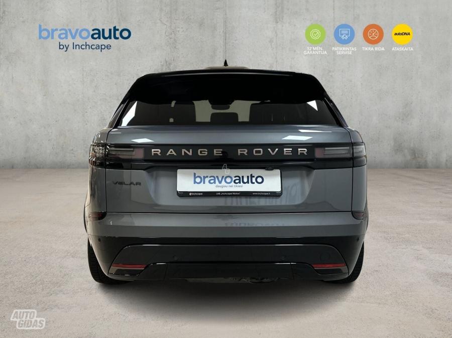 Grey Land Rover Range Rover Velar 2024 in Vilnius, with an engine capacity of 3.00 L and mileage of 18 thousand km for 81800 €, photo 4 on AUTOMOTO.COM.LV