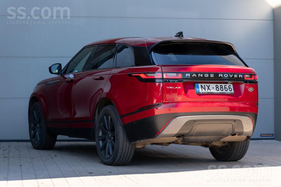 Red Land Rover Range Rover Velar 2017 in Riga, with an engine capacity of 2.00 L and mileage of 55 thousand km for 29990 €, photo 5 on AUTOMOTO.COM.LV