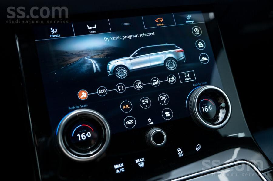 Red Land Rover Range Rover Velar 2017 in Riga, with an engine capacity of 2.00 L and mileage of 55 thousand km for 29990 €, photo 19 on AUTOMOTO.COM.LV