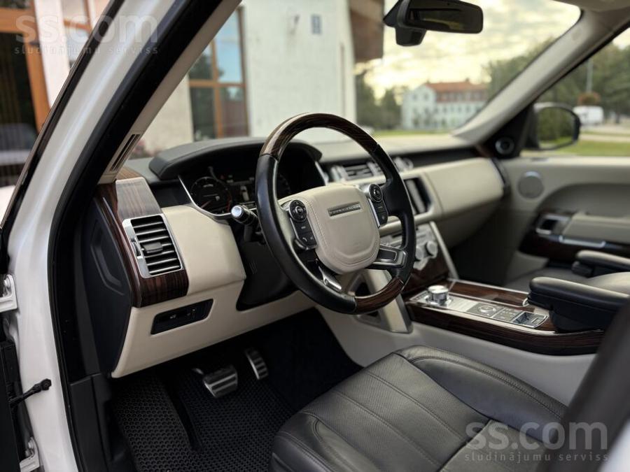 White Land Rover Range Rover 2014 in Jelgava, with an engine capacity of 5.00 L and mileage of 175 thousand km for 28500 €, photo 30 on AUTOMOTO.COM.LV