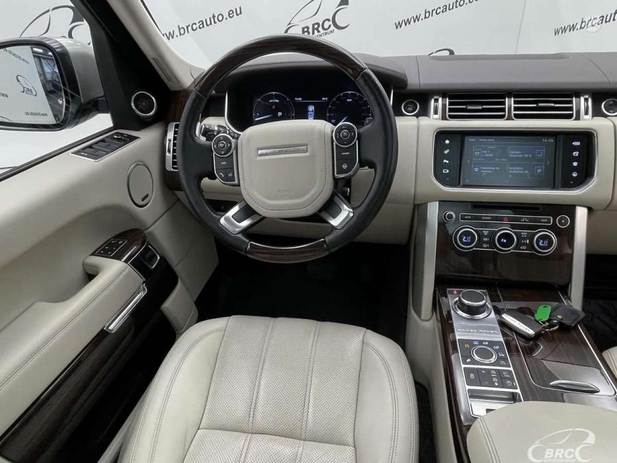 Yellow Land Rover Range Rover 2017 in Vilnius, with an engine capacity of 2.99 L and mileage of 185 thousand km for 24500 €, photo 18 on AUTOMOTO.COM.LV