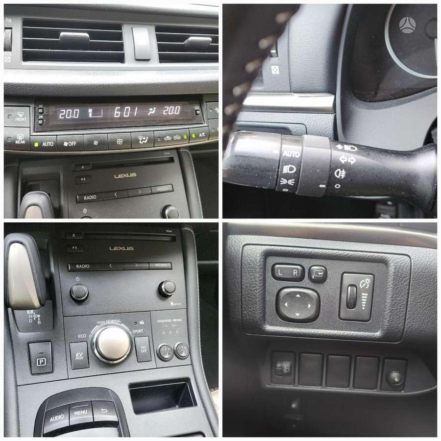 Melns Lexus CT 200h 2014 Viļņa, ar dzinēja tilpumu 1.80 L un nobraukumu 208 tūkst. km par 10400 €, foto 5 vietnē AUTOMOTO.COM.LV