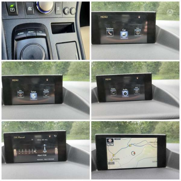 Black Lexus CT 200h 2014 in Vilnius, with an engine capacity of 1.80 L and mileage of 208 thousand km for 10400 €, photo 6 on AUTOMOTO.COM.LV