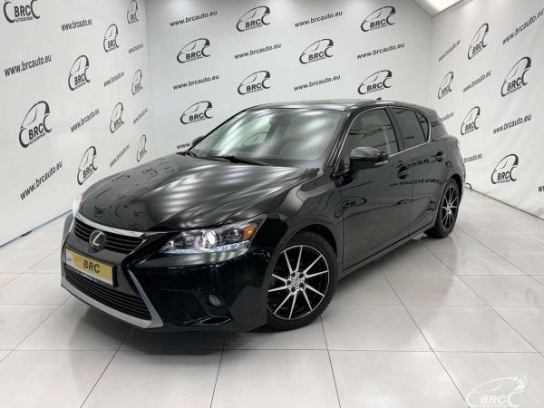Black Lexus CT 200h 2015 in Vilnius, with an engine capacity of 1.80 L and mileage of 147 thousand km for 10000 €, photo 1 on AUTOMOTO.COM.LV