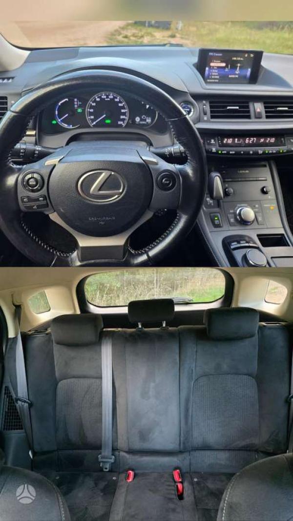Pelēks Lexus CT 200h 2015 Viļņa, ar dzinēja tilpumu 1.80 L un nobraukumu 171 tūkst. km par 11850 €, foto 4 vietnē AUTOMOTO.COM.LV