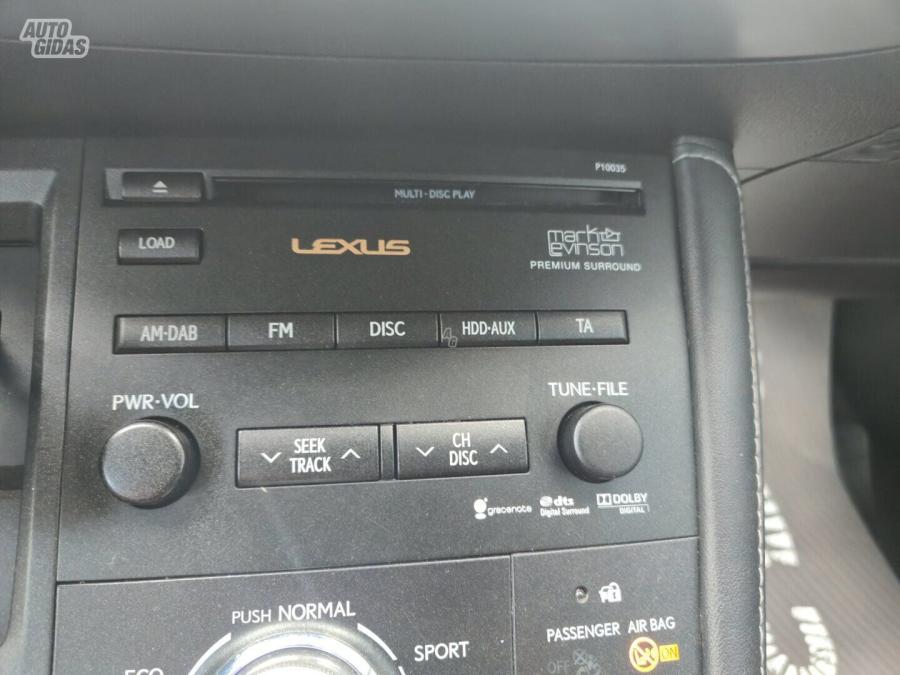 Lexus CT 200h 2011 Viļņa, ar dzinēja tilpumu 1.80 L un nobraukumu 212 tūkst. km par 8800 €, foto 26 vietnē AUTOMOTO.COM.LV