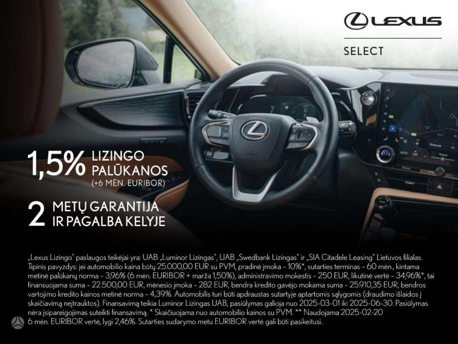 Melns Lexus ES 300 H 2023 Kauņa, ar dzinēja tilpumu 2.49 L un nobraukumu 99 tūkst. km par 39900 €, foto 2 vietnē AUTOMOTO.COM.LV