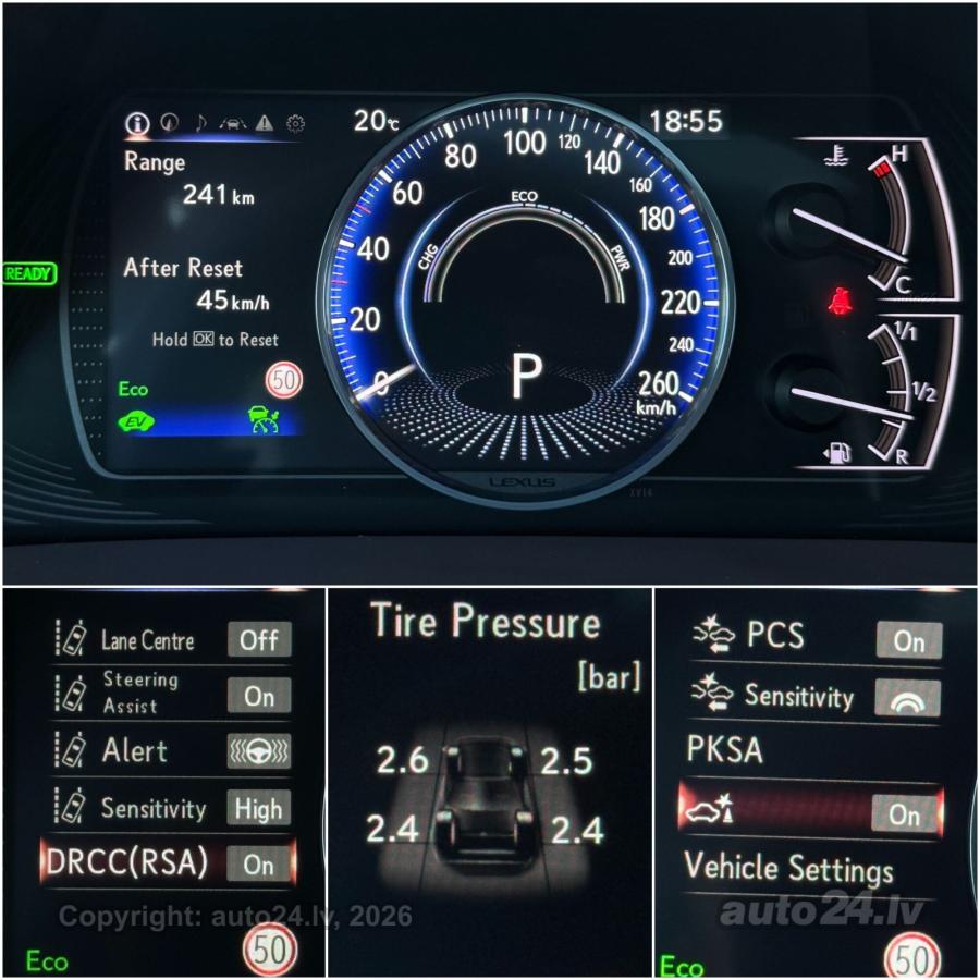 Grey Lexus ES 2020 in Tallinn, with an engine capacity of 2.50 L and mileage of 104 thousand km for 29900 €, photo 12 on AUTOMOTO.COM.LV