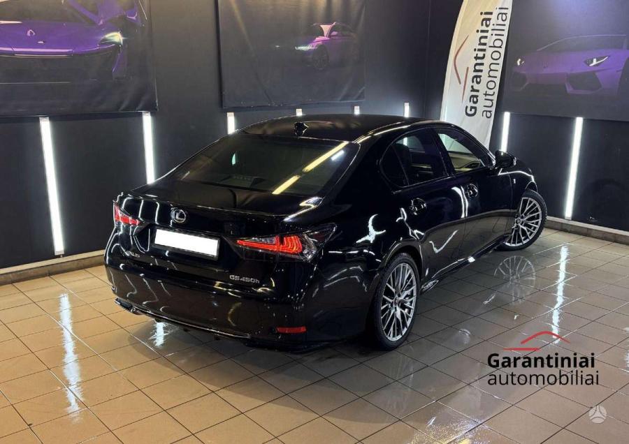 Black Lexus GS 450h 2017 in Vilnius, with an engine capacity of 3.46 L and mileage of 208 thousand km for 25000 €, photo 2 on AUTOMOTO.COM.LV