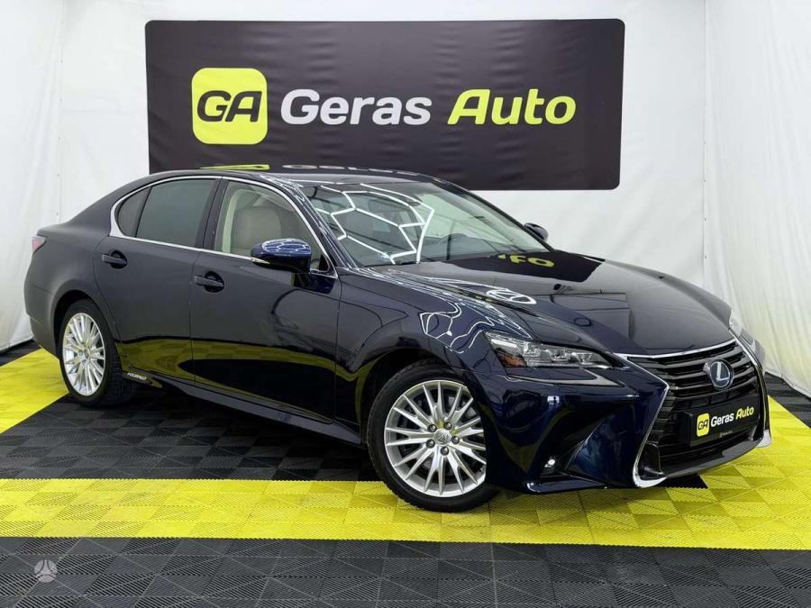 Blue Lexus GS 450h 2017 in Vilnius, with an engine capacity of 3.46 L and mileage of 87 thousand km for 27450 €, photo 4 on AUTOMOTO.COM.LV