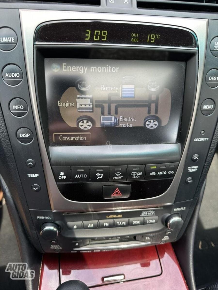 Pelēks Lexus GS 450h 2007 Viļņa, ar dzinēja tilpumu 3.50 L un nobraukumu 337 tūkst. km par 5300 €, foto 20 vietnē AUTOMOTO.COM.LV