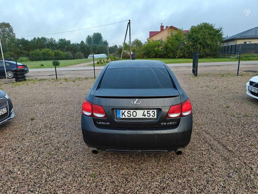 Grey Lexus GS 450h 2007 in Vilnius, with an engine capacity of 3.46 L and mileage of 370 thousand km for 1600 €, photo 6 on AUTOMOTO.COM.LV