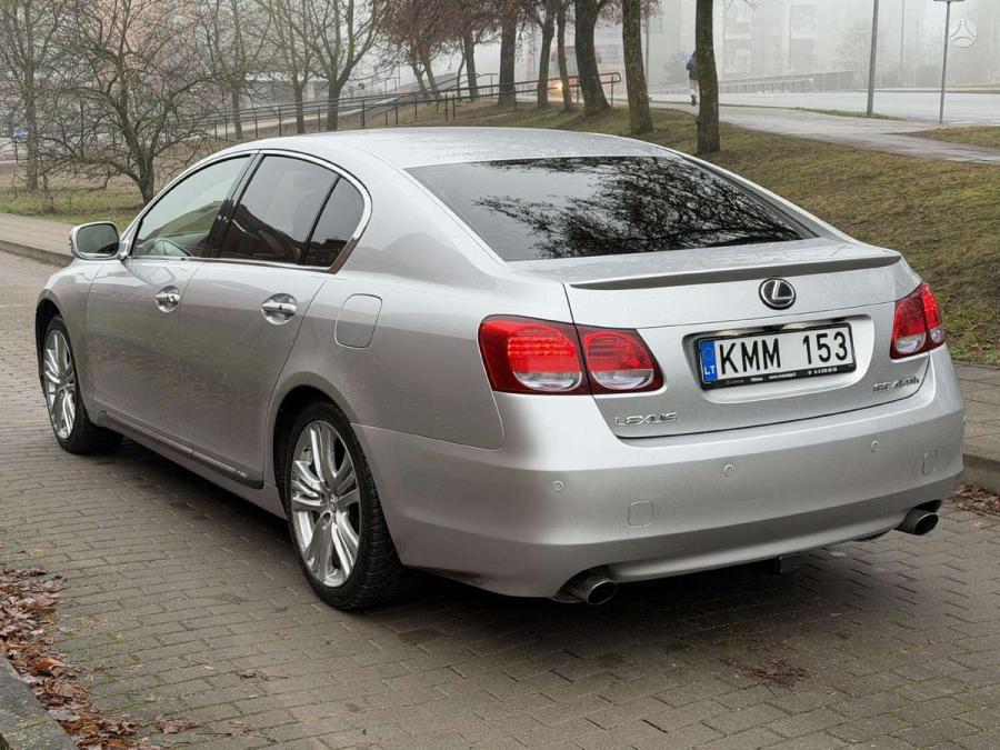 Grey Lexus GS 450h 2008 in Vilnius, with an engine capacity of 3.46 L and mileage of 291 thousand km for 3200 €, photo 7 on AUTOMOTO.COM.LV