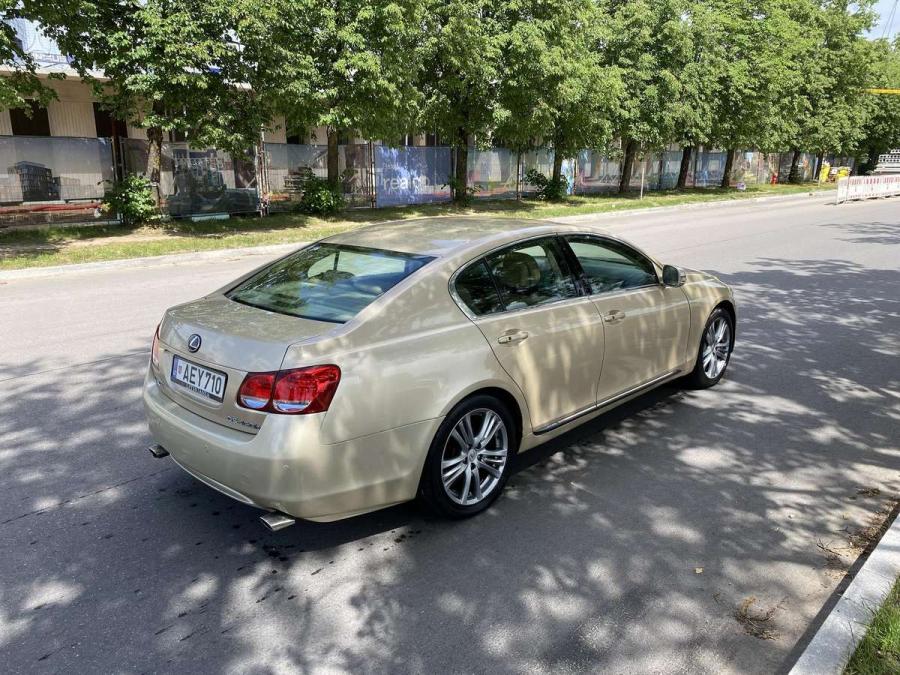 Yellow Lexus GS 450h 2008 in Vilnius, with an engine capacity of 3.50 L and mileage of 300 thousand km for 2380 €, photo 3 on AUTOMOTO.COM.LV