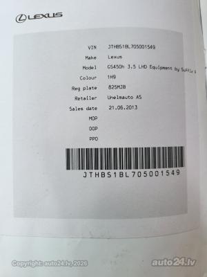 Серый Лексус ГС 2013 в Таллин, объемом двигателя 3.50 л и пробегом 218 тыс. км за 14900 €, фото 29 на AUTOMOTO.COM.LV