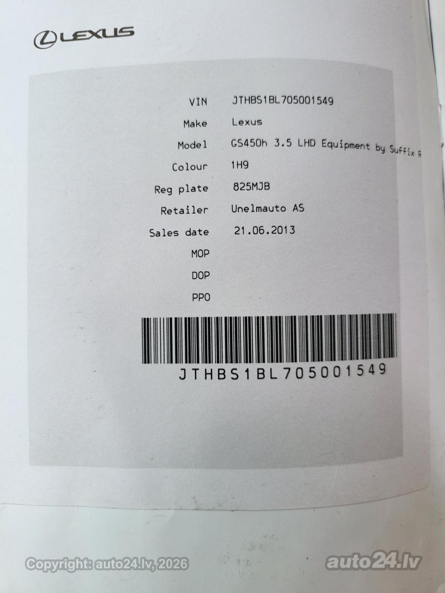 Серый Лексус ГС 2013 в Таллин, объемом двигателя 3.50 л и пробегом 218 тыс. км за 14900 €, фото 29 на AUTOMOTO.COM.LV