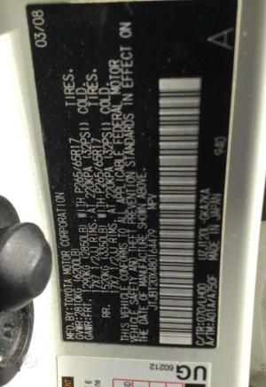 Белый Лексус GX 470 2008 в Клайпеда, объемом двигателя 4.66 л и пробегом 0 тыс. км за 7500 €, фото 18 на AUTOMOTO.COM.LV